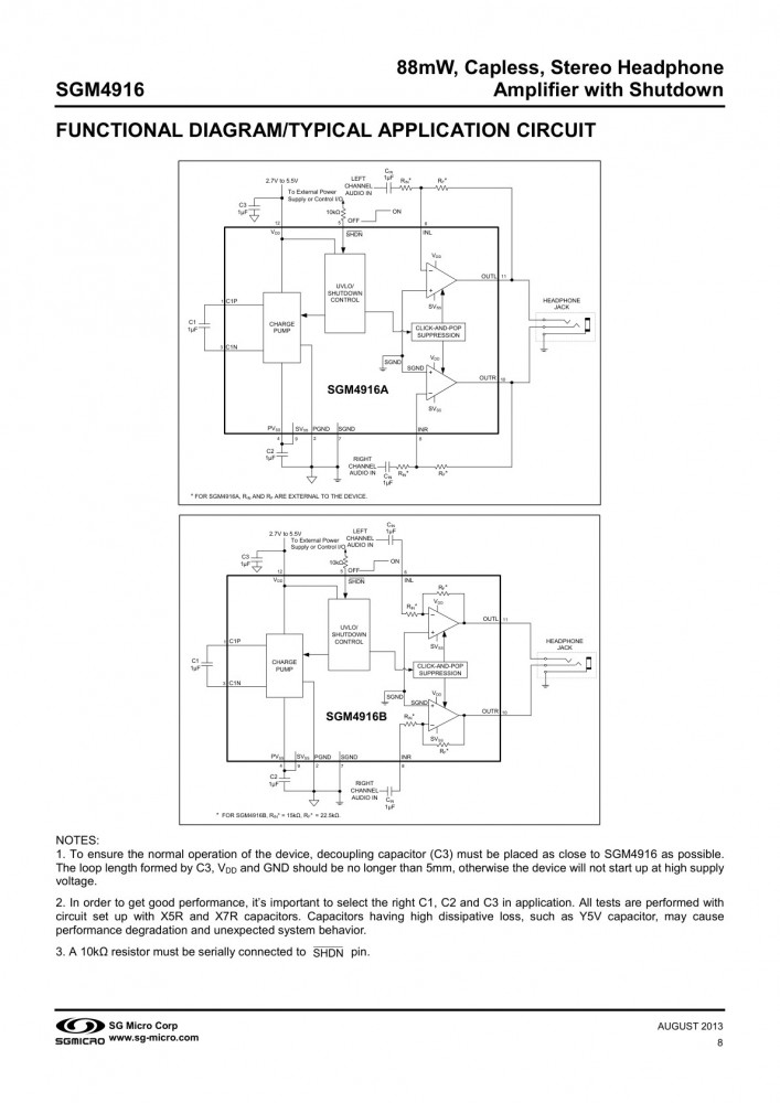 SGM4916 datasheet page 8