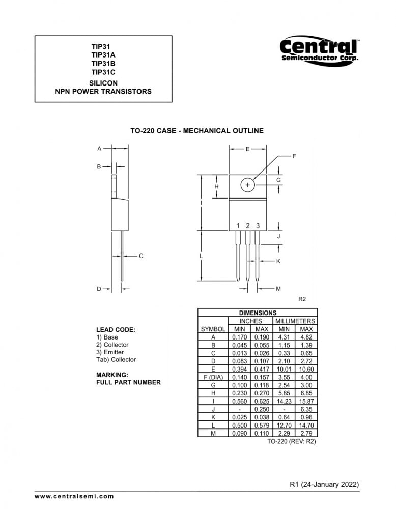 TIP31C datasheet page 2