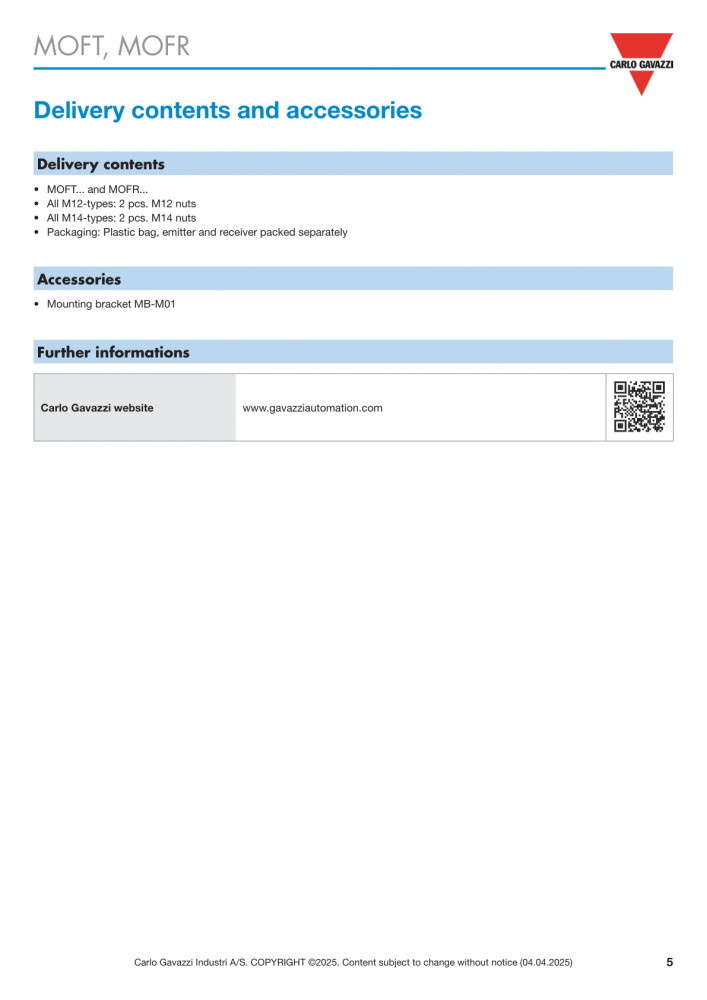 MOFR-M14-8 technical document page 5