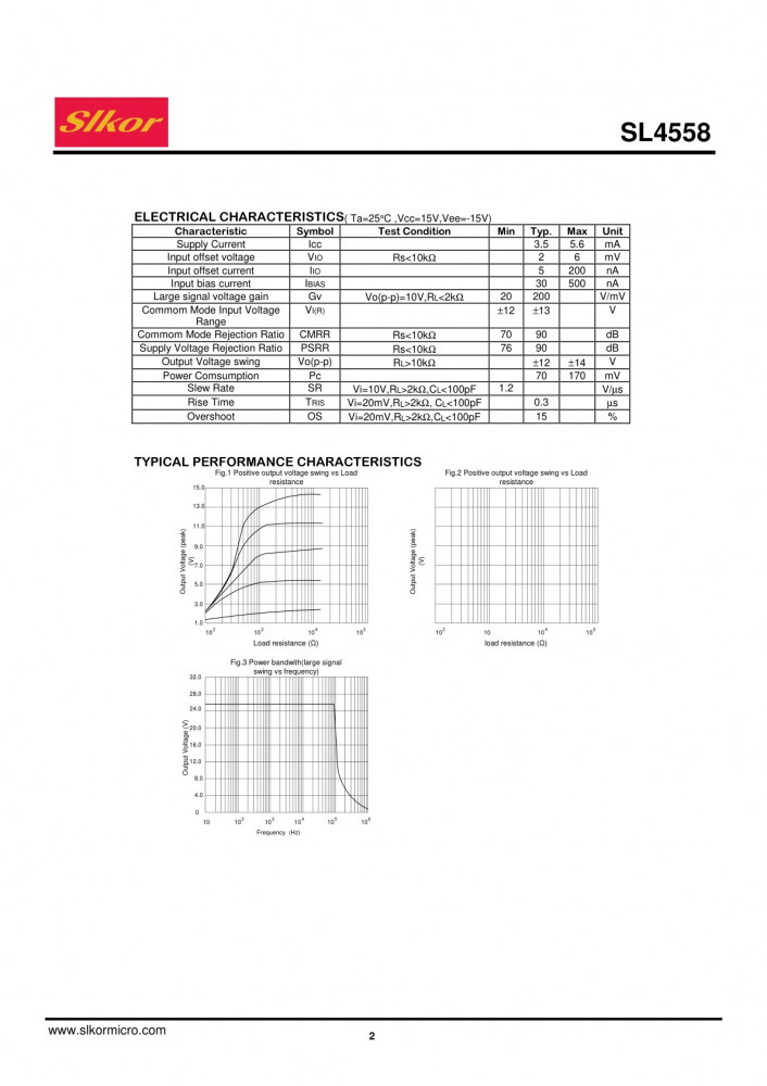 SL4558S datasheet page 2