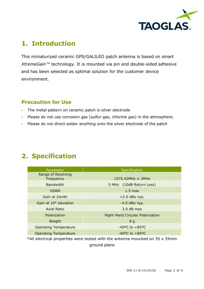GP.1575.25.2.A.02 technical document, page 2