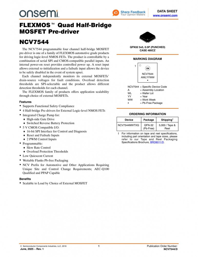 NCV7544 document page 1