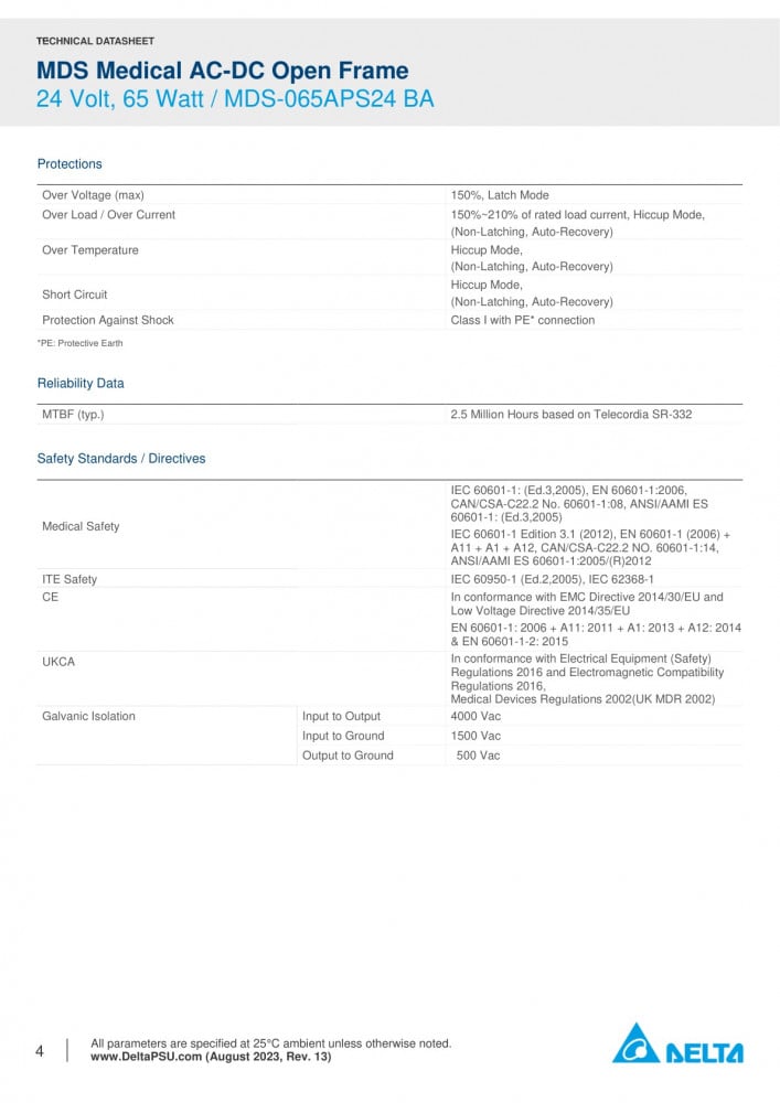 MDS-065APS24 BA datasheet page 4