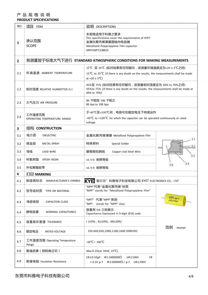 KYET marking and material page