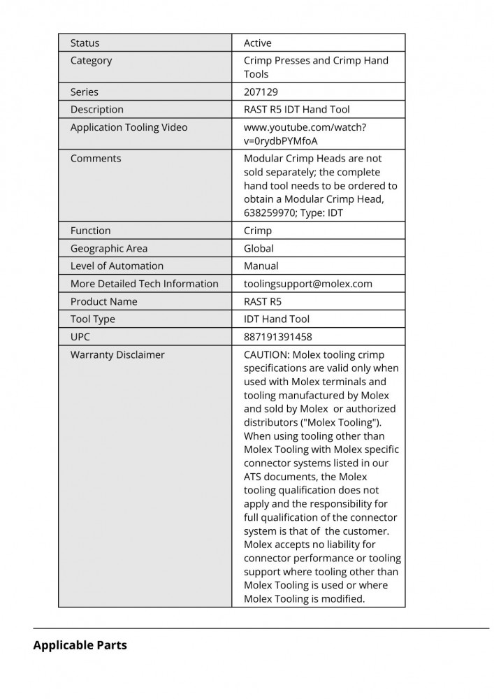 MOLEX 638259900 document image 2