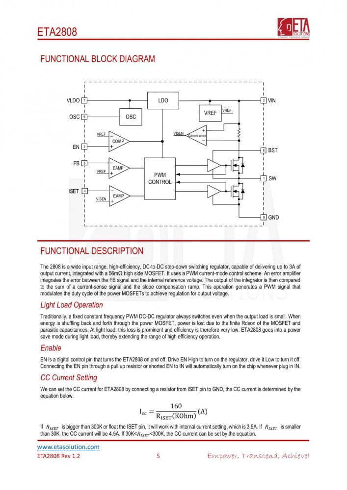 ETA2808E8A datasheet page 5