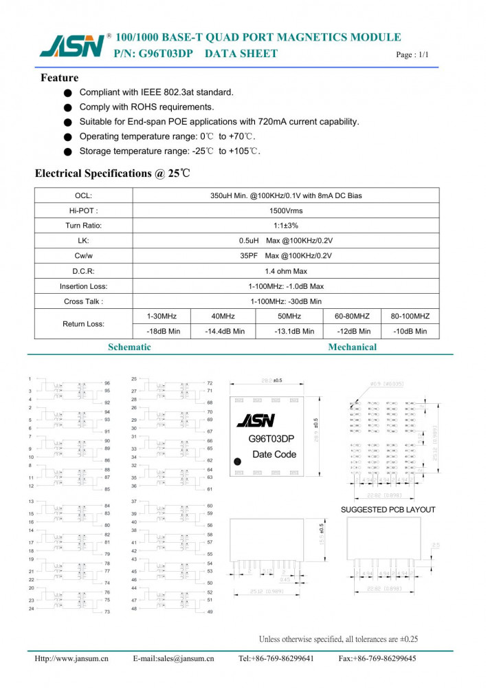 G96T03DP technical document page