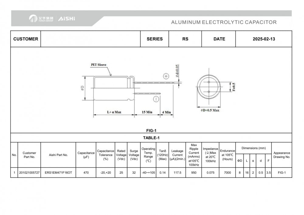 AISHI RS specification page 3