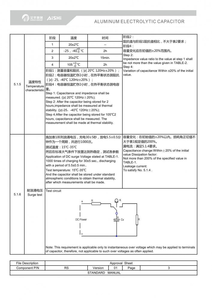 AISHI RS specification page 6