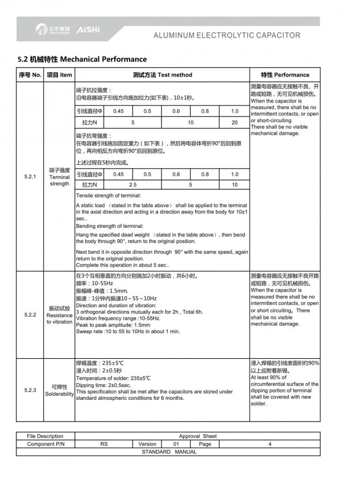 AISHI RS specification page 7