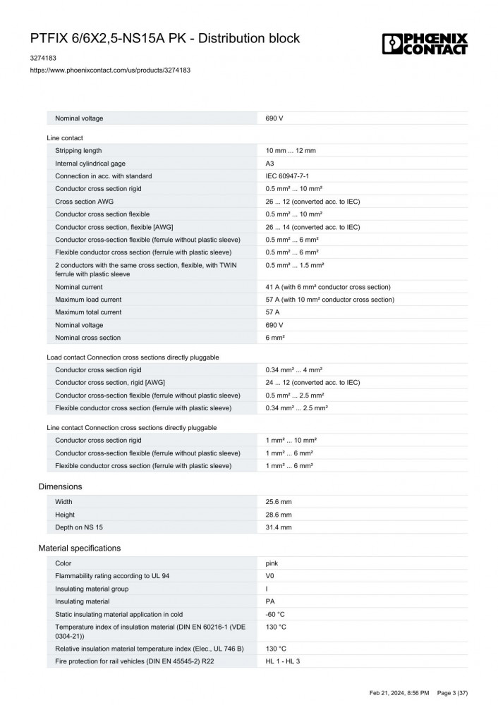 Phoenix Contact 3274183 datasheet page 3