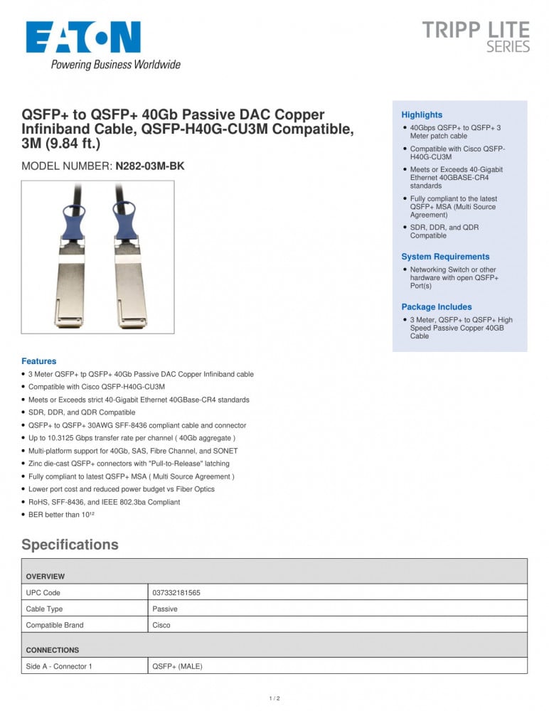 N282-03M-BK technical document page 1
