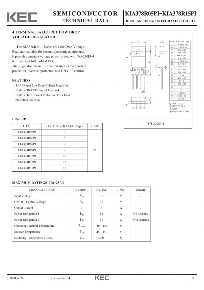 KIA378R05PI-U/P datasheet page 1