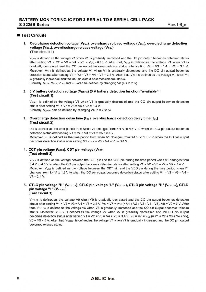 S-8225B datasheet page 8