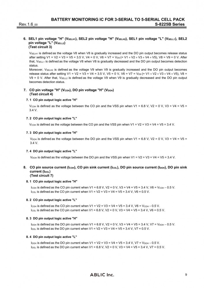 S-8225B datasheet page 9