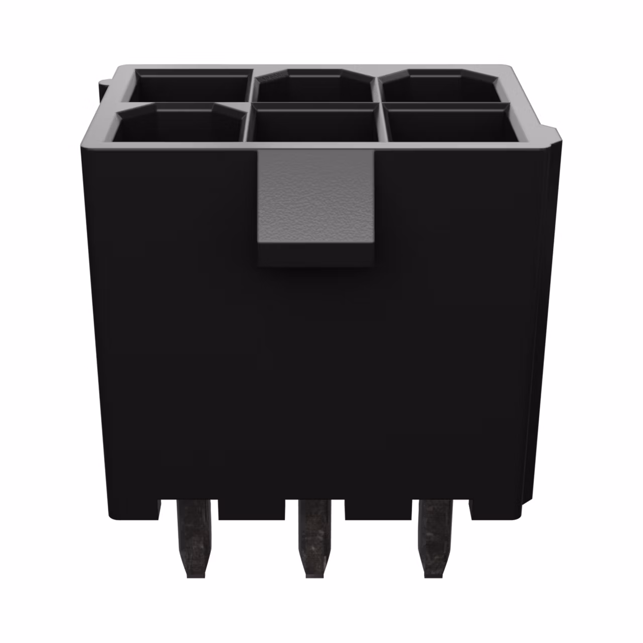 Mini-Fit Versa Color Header, Dual Row, Vertical, 6 Circuits, Nylon 6/6, UL 94V-0, Tin (Sn) Plating, Glow-Wire Capable, Black for sale