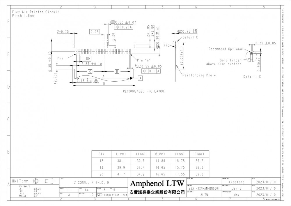 Z2A1-ACNMAN-BN0001 drawing sheet 3