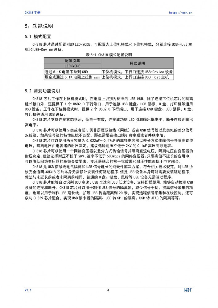 CH318T datasheet page 4