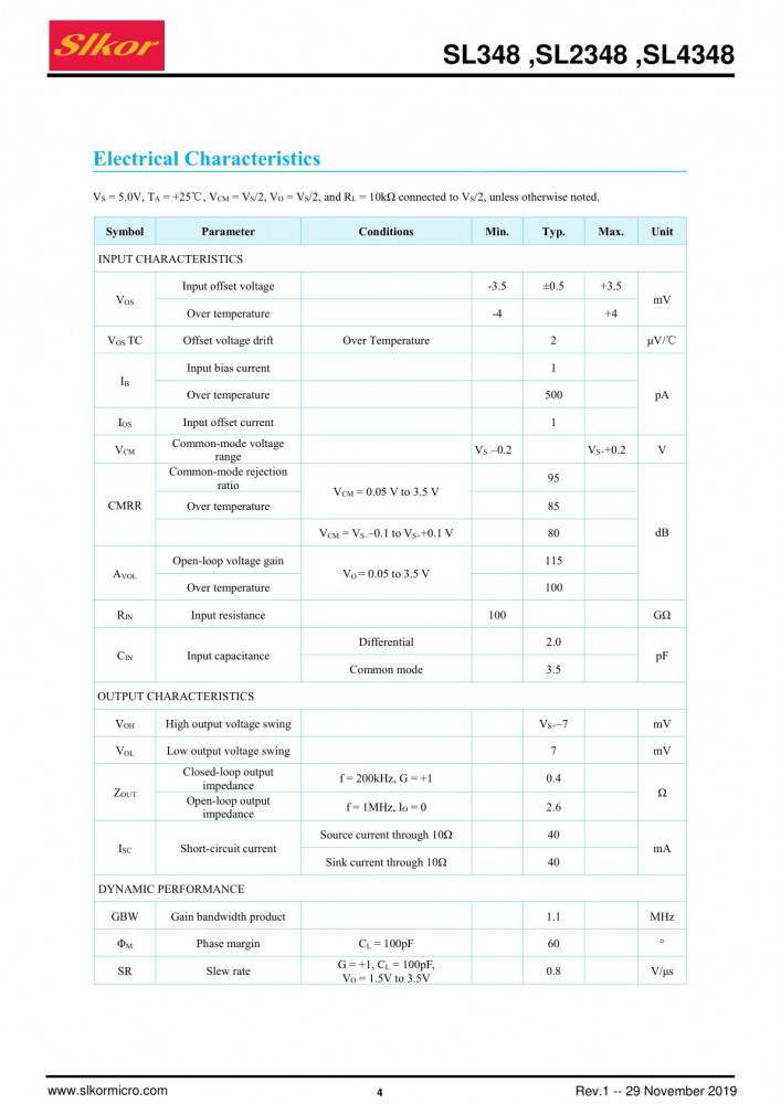 SL348XT5 datasheet page 4