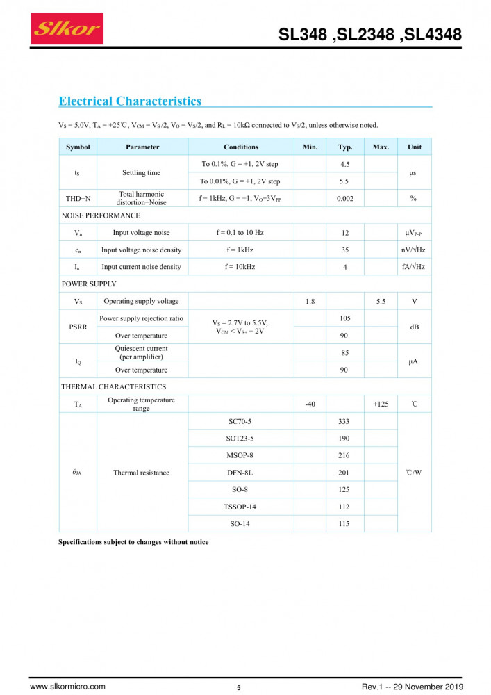 SL348XT5 datasheet page 5