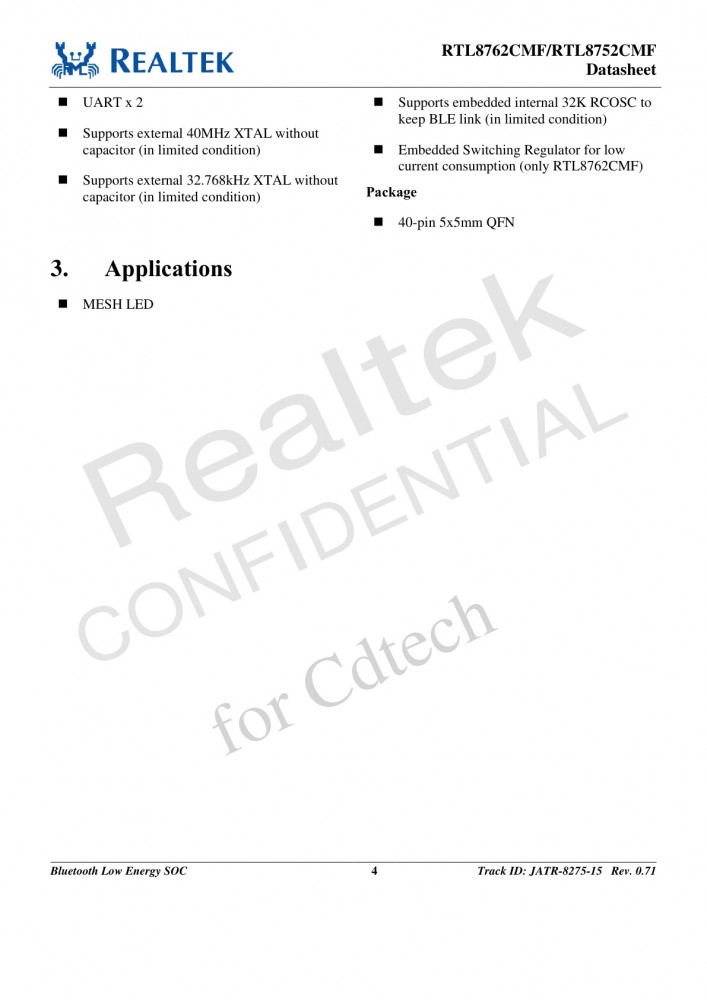 RTL8752CMF technical document page 10