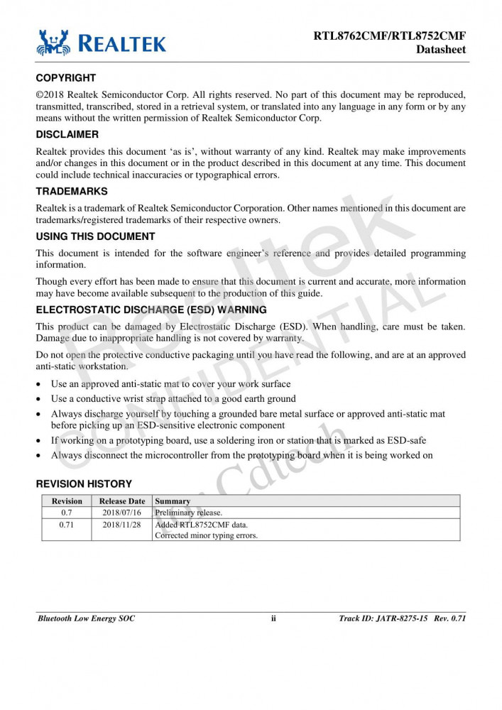 RTL8752CMF technical document page 2