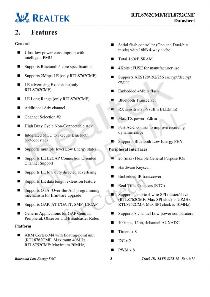 RTL8752CMF technical document page 9