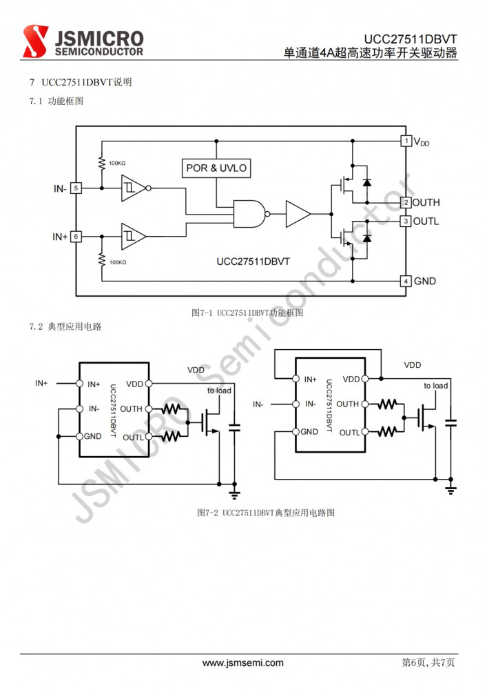 UCC27511DBVT-JSM datasheet page 6