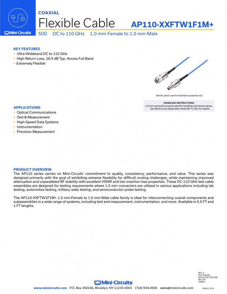 AP110-1FTW1F1M+ datasheet page 1