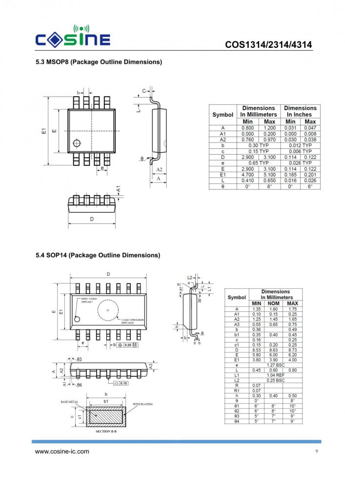 COS2314SR datasheet page 9