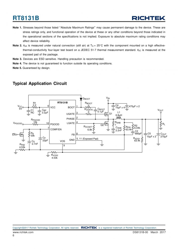 RT8131B datasheet page 6