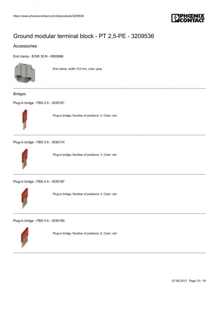 PT 2,5-PE 3209536 technical document page 10