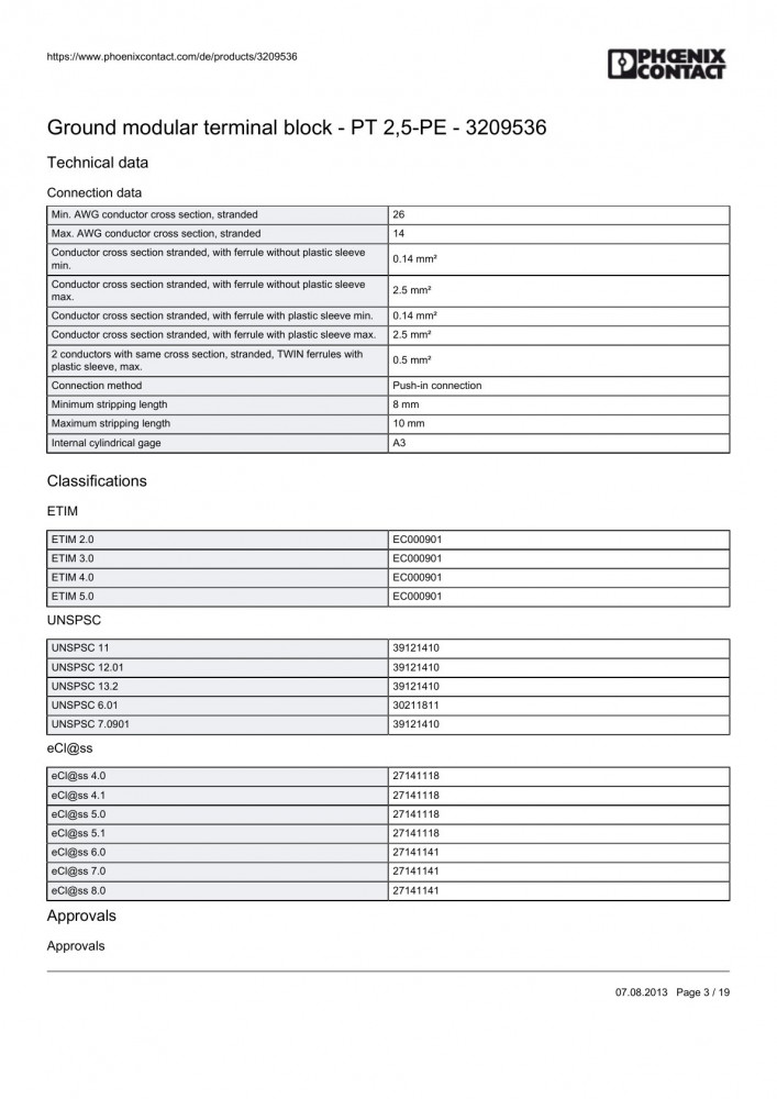 PT 2,5-PE 3209536 technical document page 3