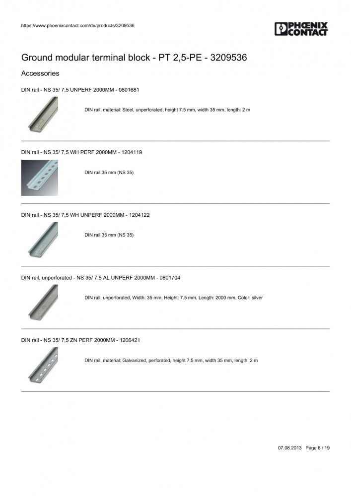 PT 2,5-PE 3209536 technical document page 6