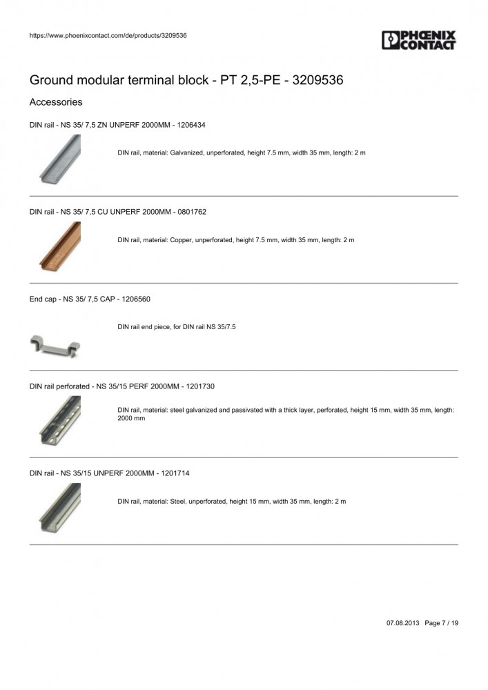 PT 2,5-PE 3209536 technical document page 7