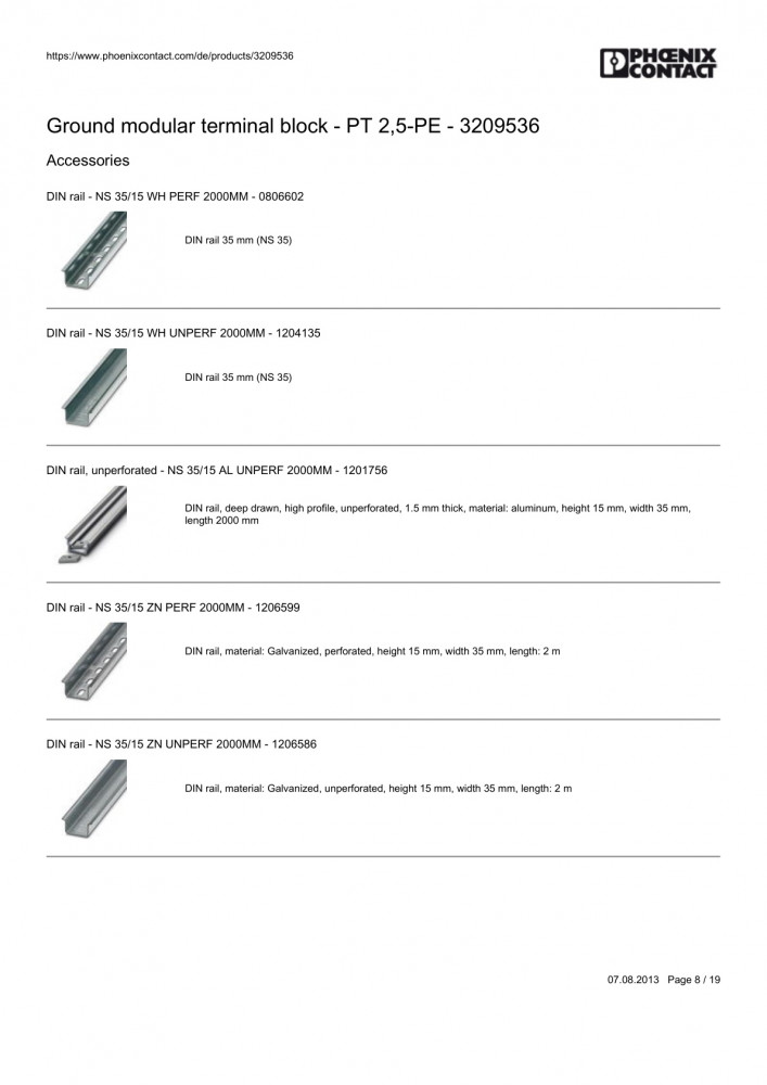 PT 2,5-PE 3209536 technical document page 8