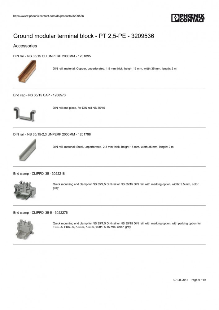 PT 2,5-PE 3209536 technical document page 9