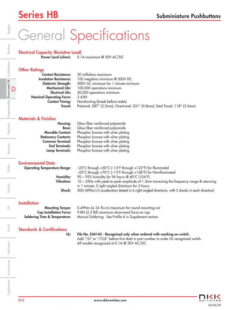 HB15 product document preview, page 1