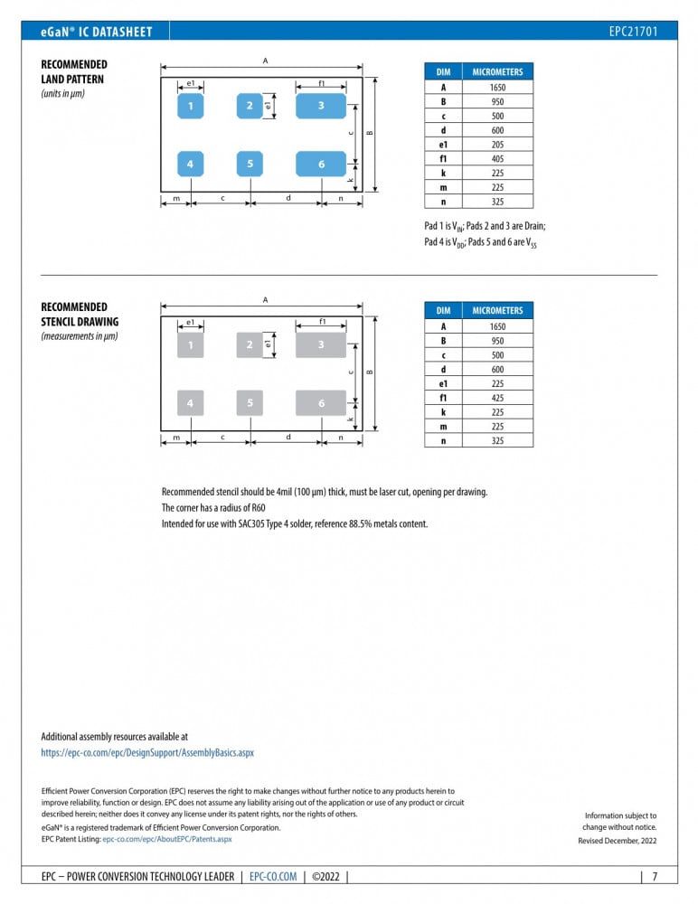 EPC21701 technical document page 7