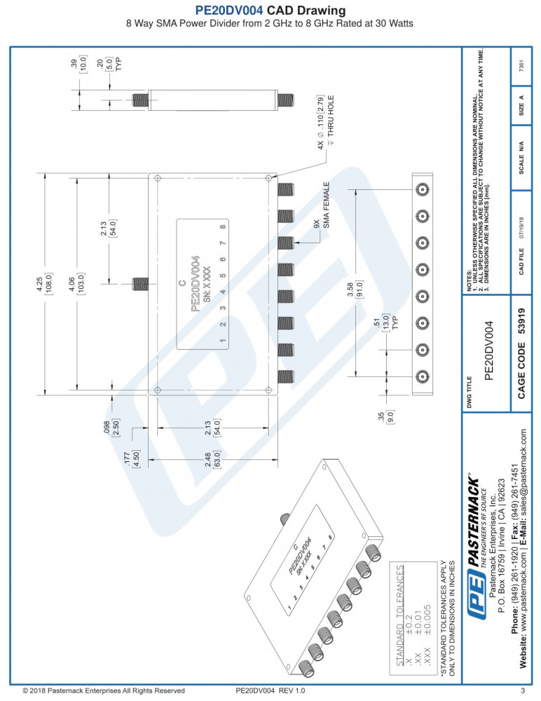 PE20DV004 technical document page 3