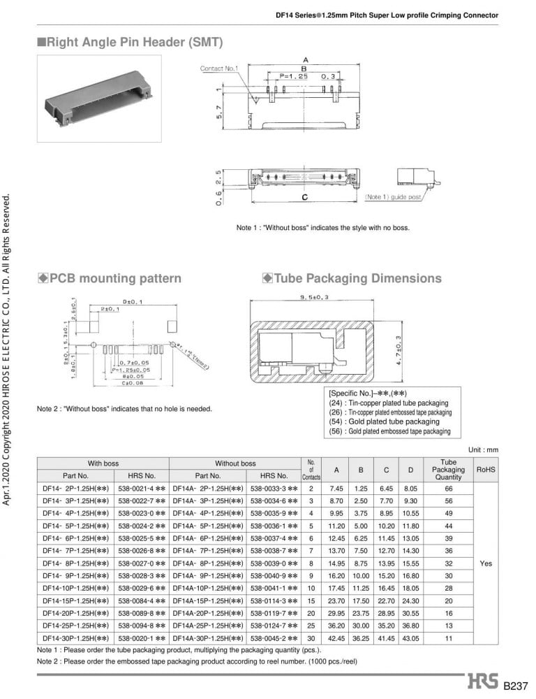 DF14 series technical document page 4