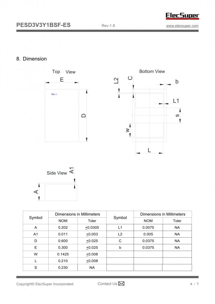PESD3V3Y1BSF-ES datasheet page 6