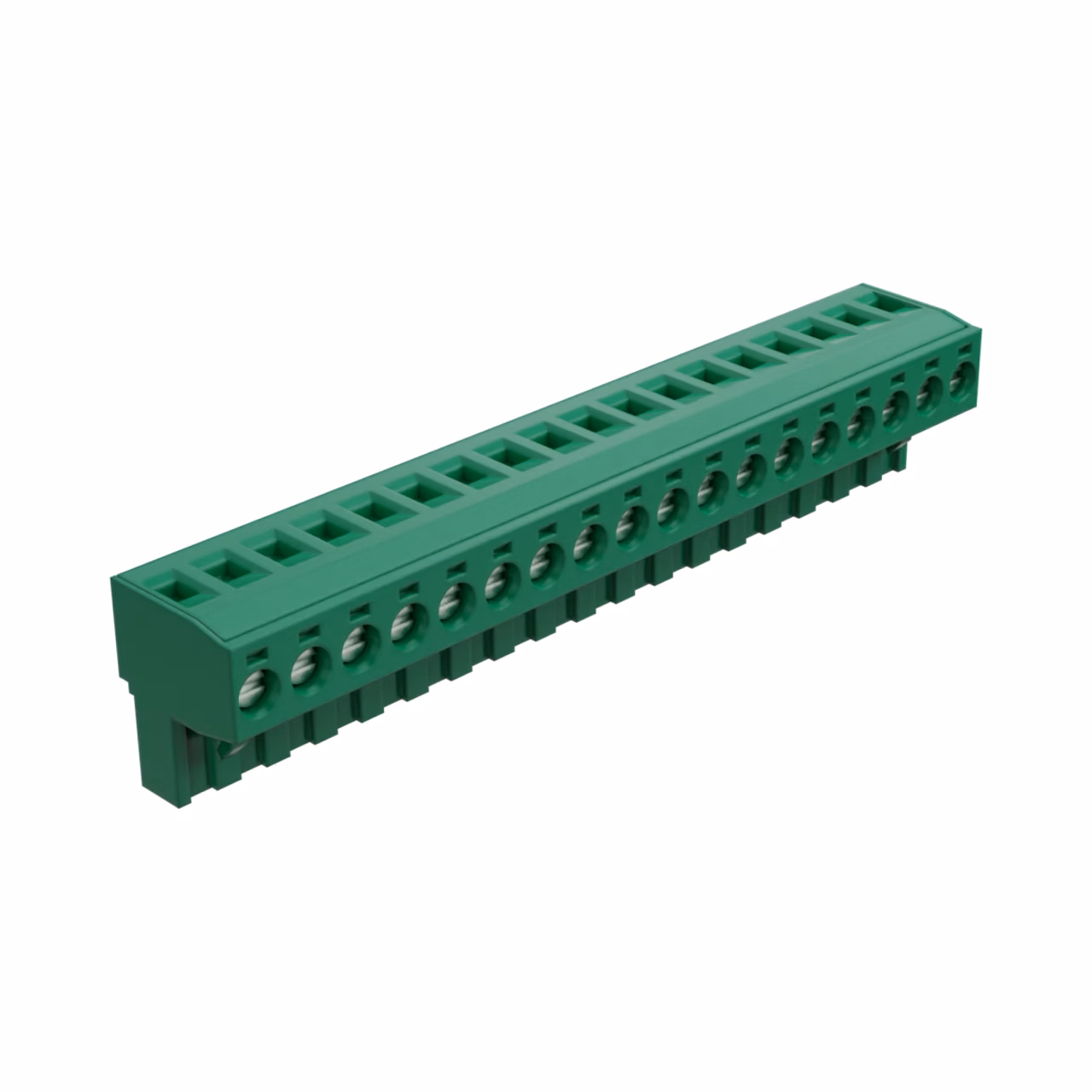 5.08mm Pitch Eurostyle Horizontal Plug, with Reverse Imprinting, Green Housing, 18 Circuits for sale