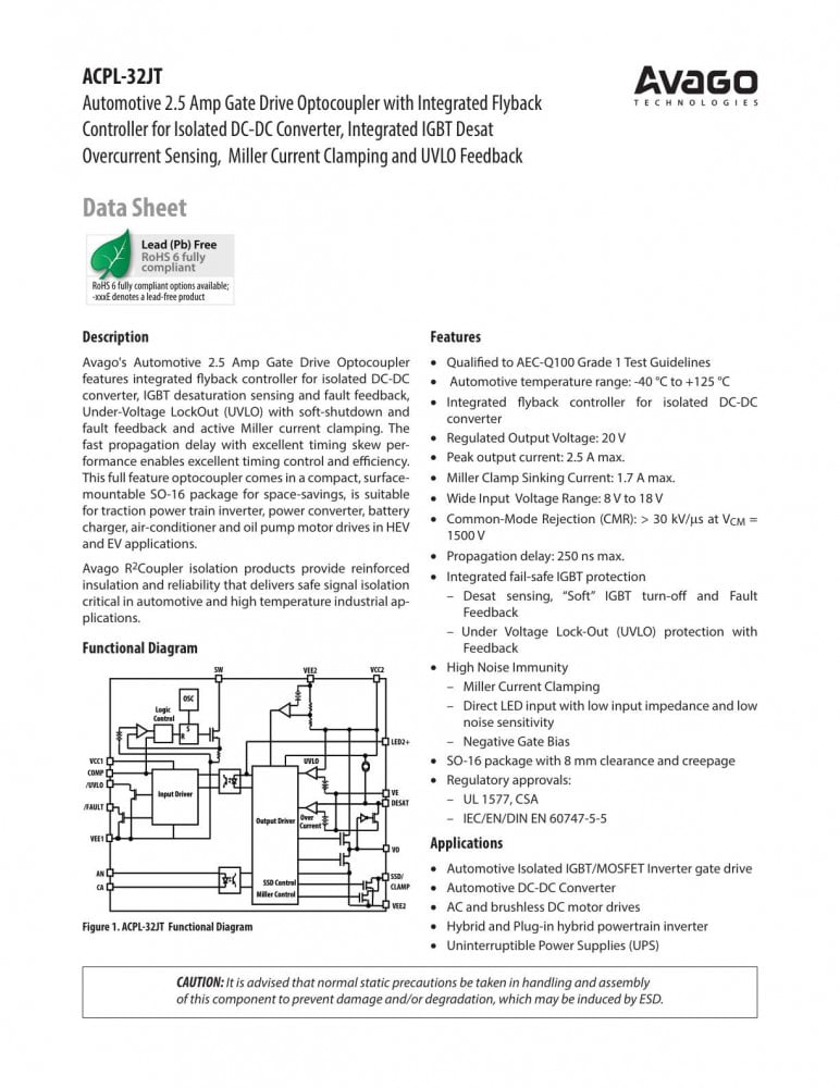 ACPL-32JT datasheet page 1