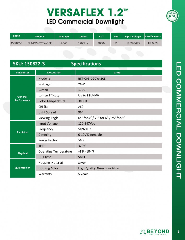 VERSAFLEX 1.2 document page 2