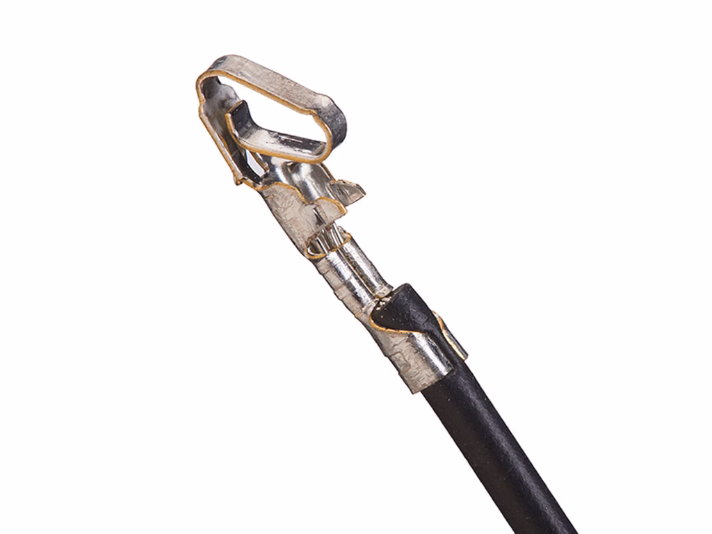 Pre-Crimped Lead Mini-Fit Male-to-Mini-Fit Male, Tin (Sn) Plating, 150.00mm Length, 18 AWG, Red