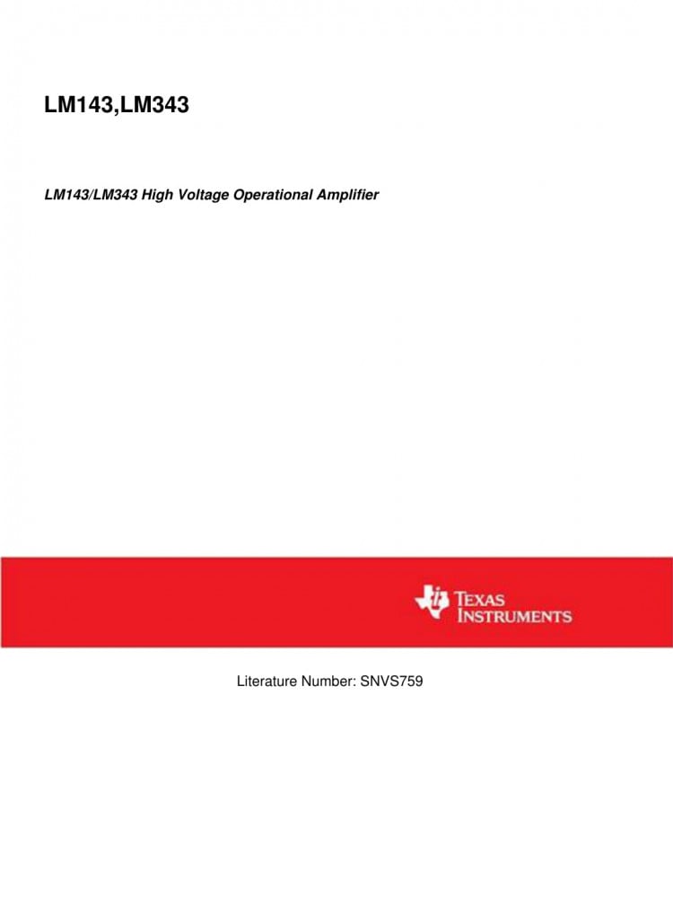 LM143H/883 datasheet page 2