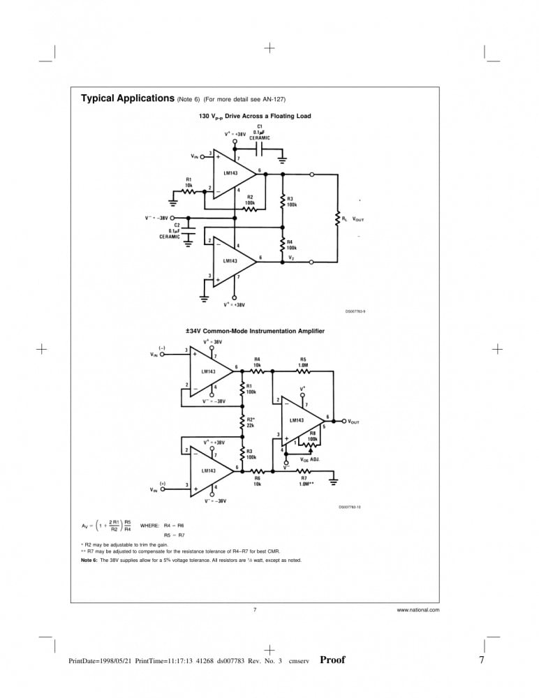 LM143H/883 datasheet page 9