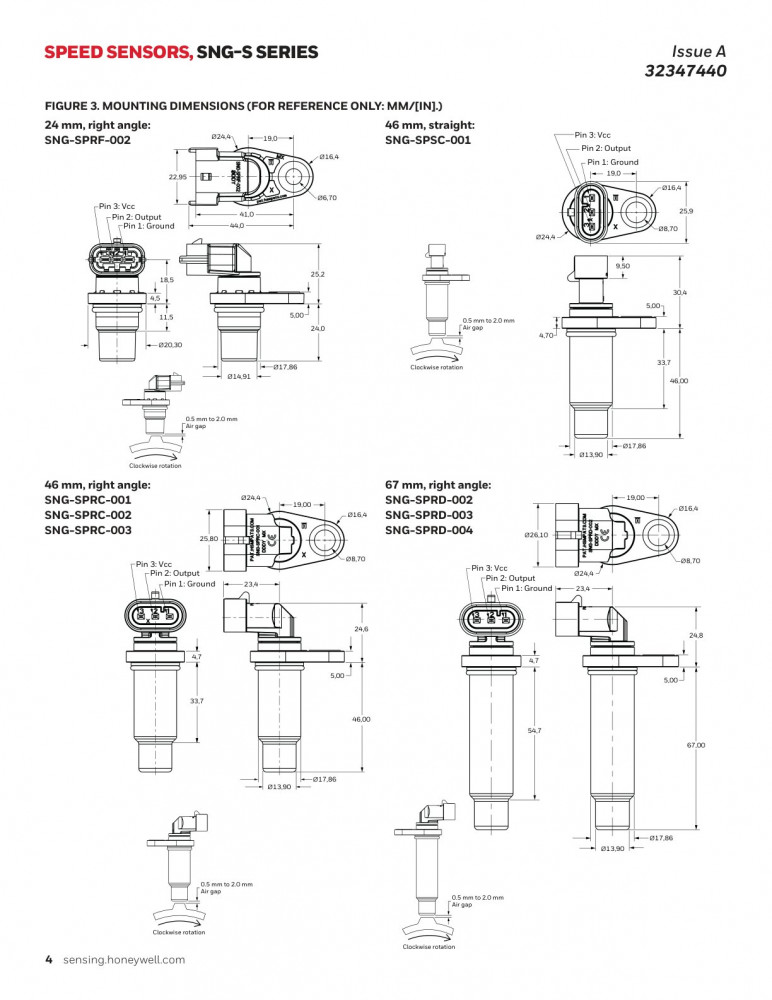 Honeywell SNG-S Series installation instructions page 4
