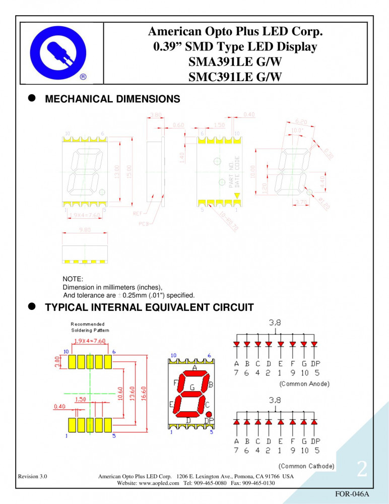 SMA391LE datasheet page 2